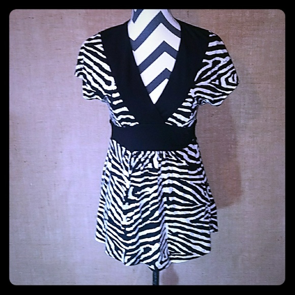 MICHAEL Michael Kors | Tops | Michael Kors Zebra Pattern Top | Poshmark